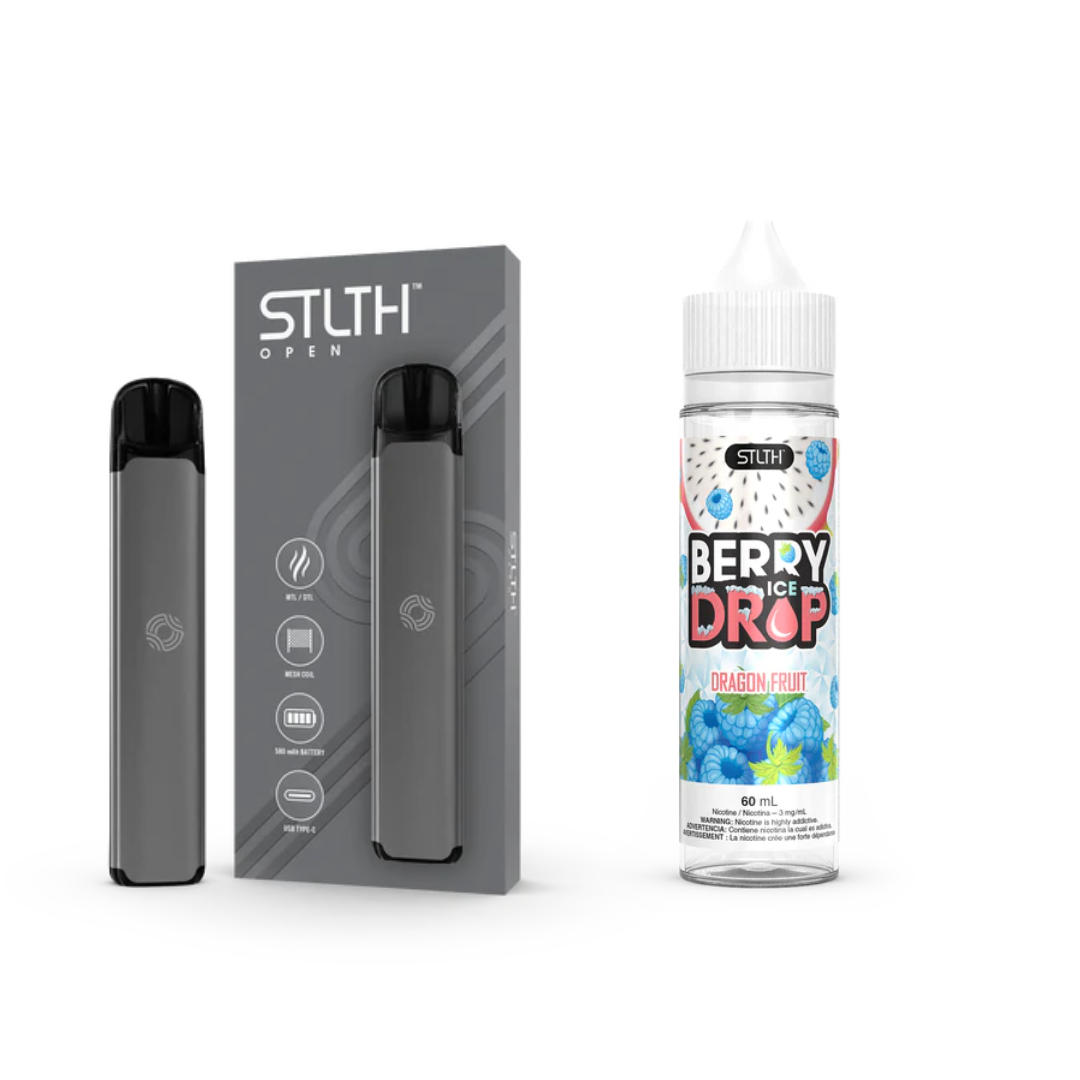 Kit STLTH OPEN + E-Liquid Berry Drop Ice – Bloommart Colombia