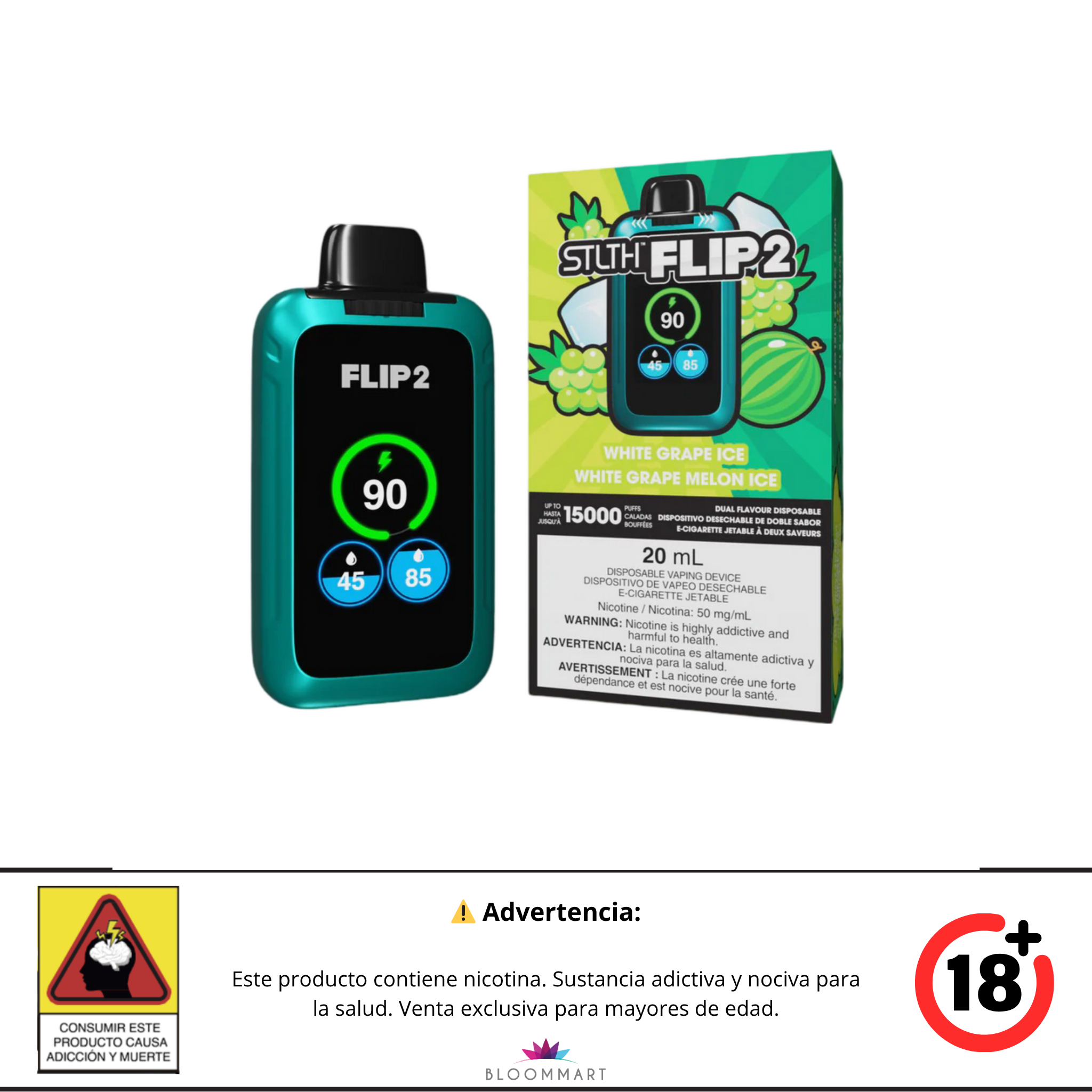 Vaporizador STLTH FLIP 2 Desechable con OLED | Bloommart – Bloommart ...