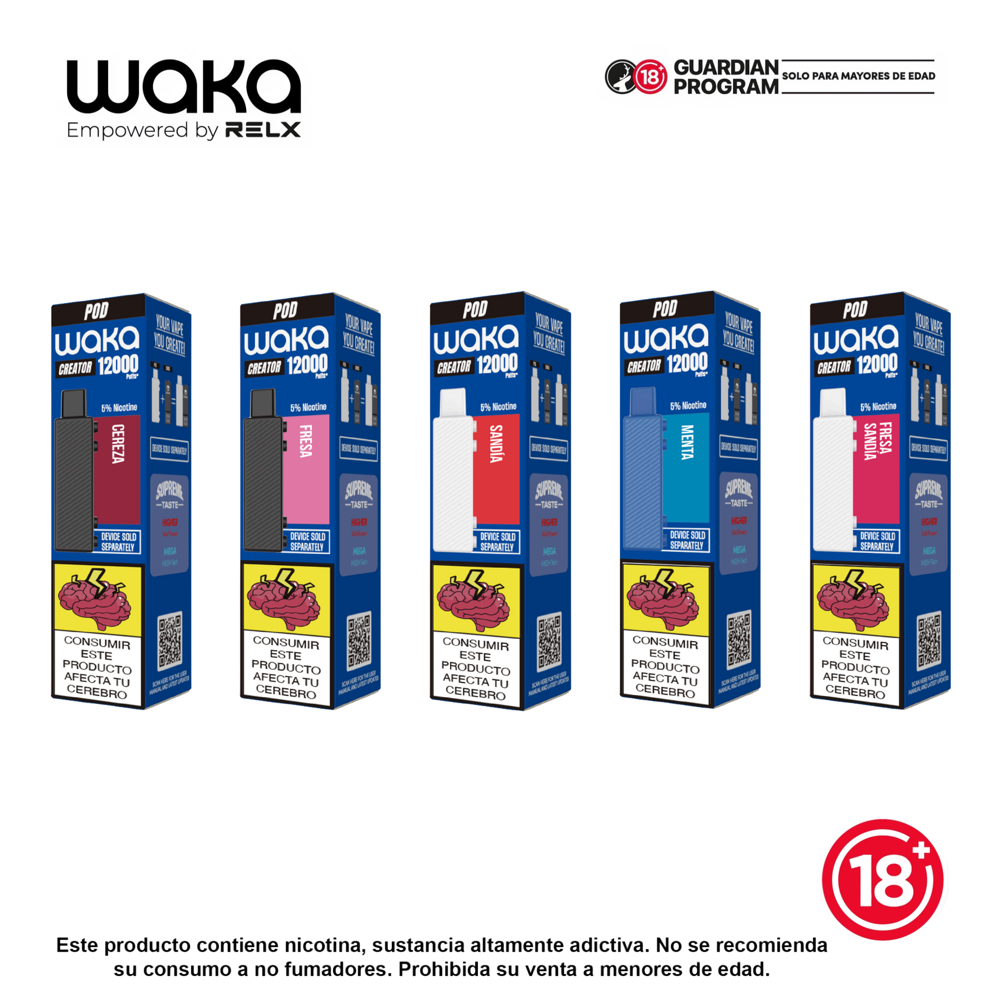 PODs Waka Creator 12,000 Puff | Sabores Intensos – Bloommart Colombia