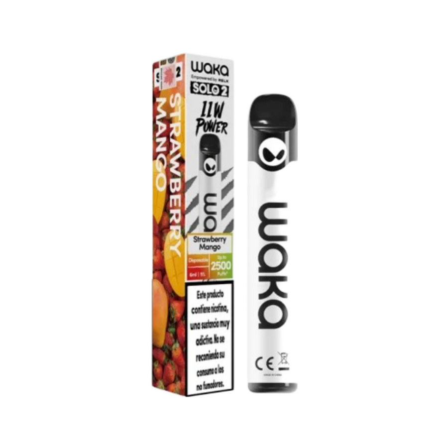 WAKA Solo 2 - Vaporizador Desechable 2500 Puffs y 5% Nicotina ...